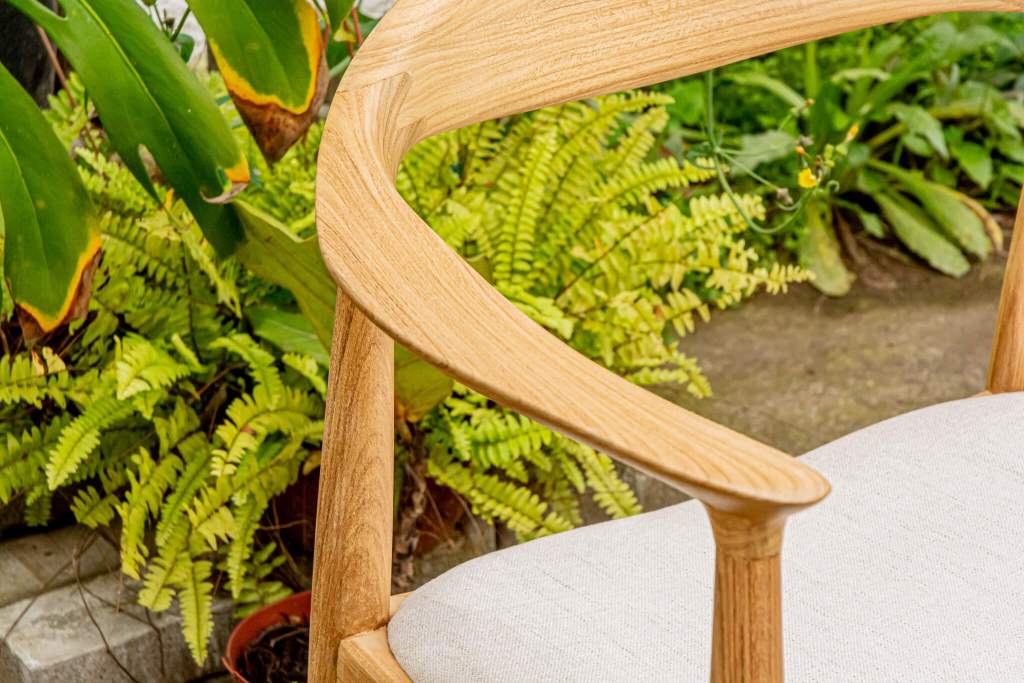 Cadeira The Chair - Louro Freijó + Tecido Quaker Portofino Beige ...